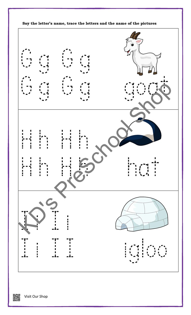 A to Z Alphabet Learning Chart Preschool Kindergarten/ - Etsy
