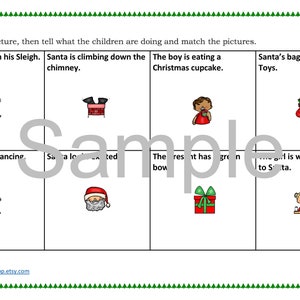 Christmas Action in Pictures Prek Kinder & First Grade - Etsy