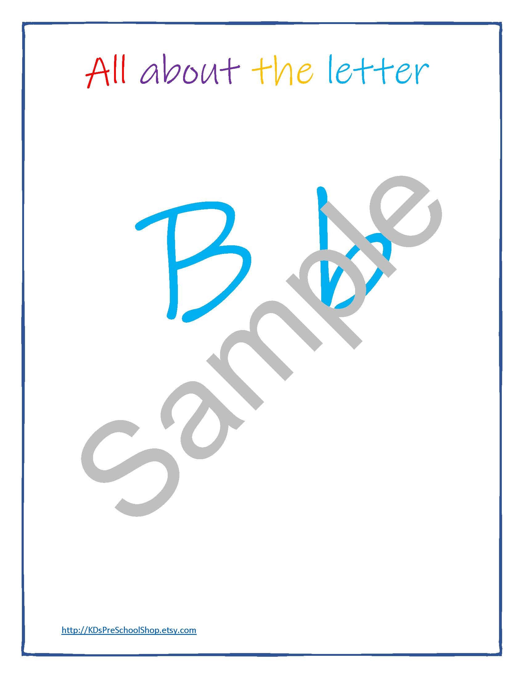 All About Letters A-Z Toddler Preschool Home School Printable - Etsy