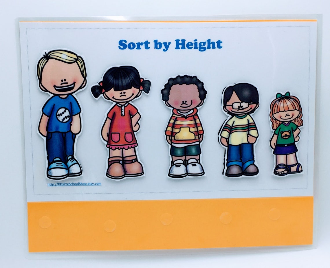 Sort by Height Toddler Preschool Home School Chart | Etsy