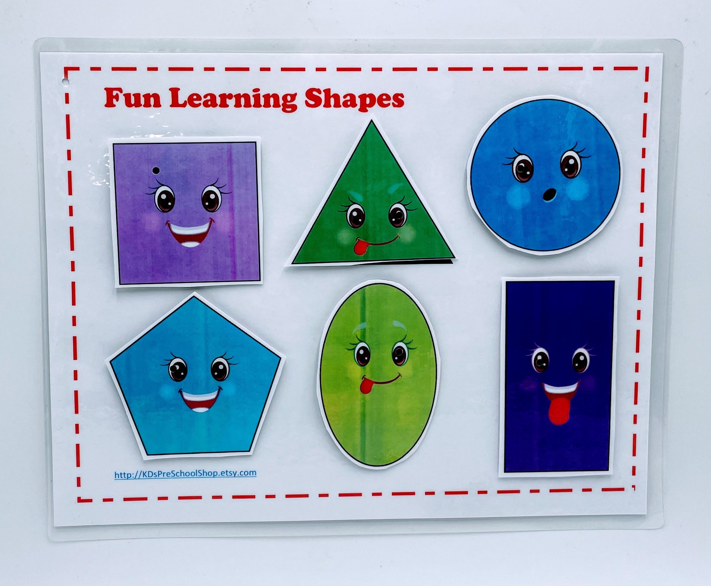 Fun Learning Shapes Toddler Preschool/Homeschool Chart | Etsy
