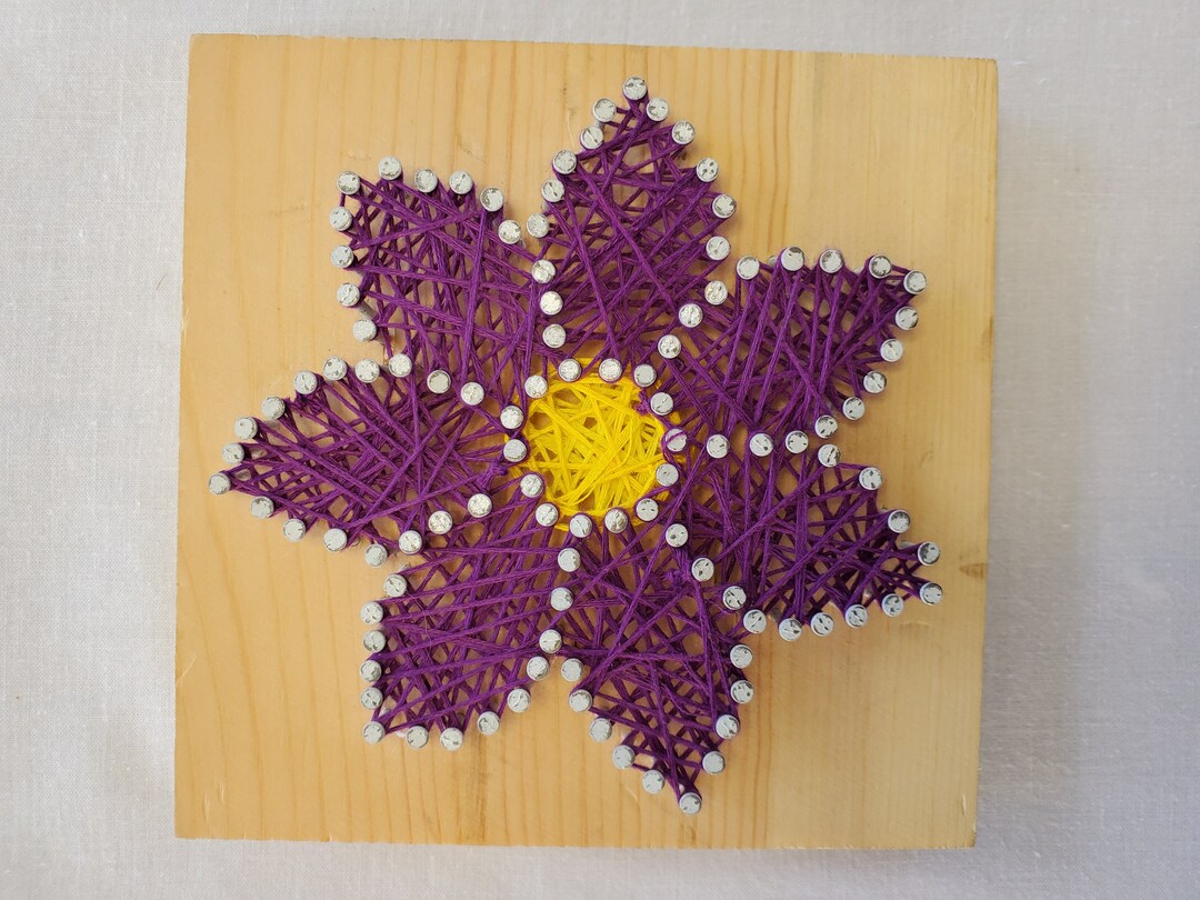 Flower Wall Decor String Art - Etsy