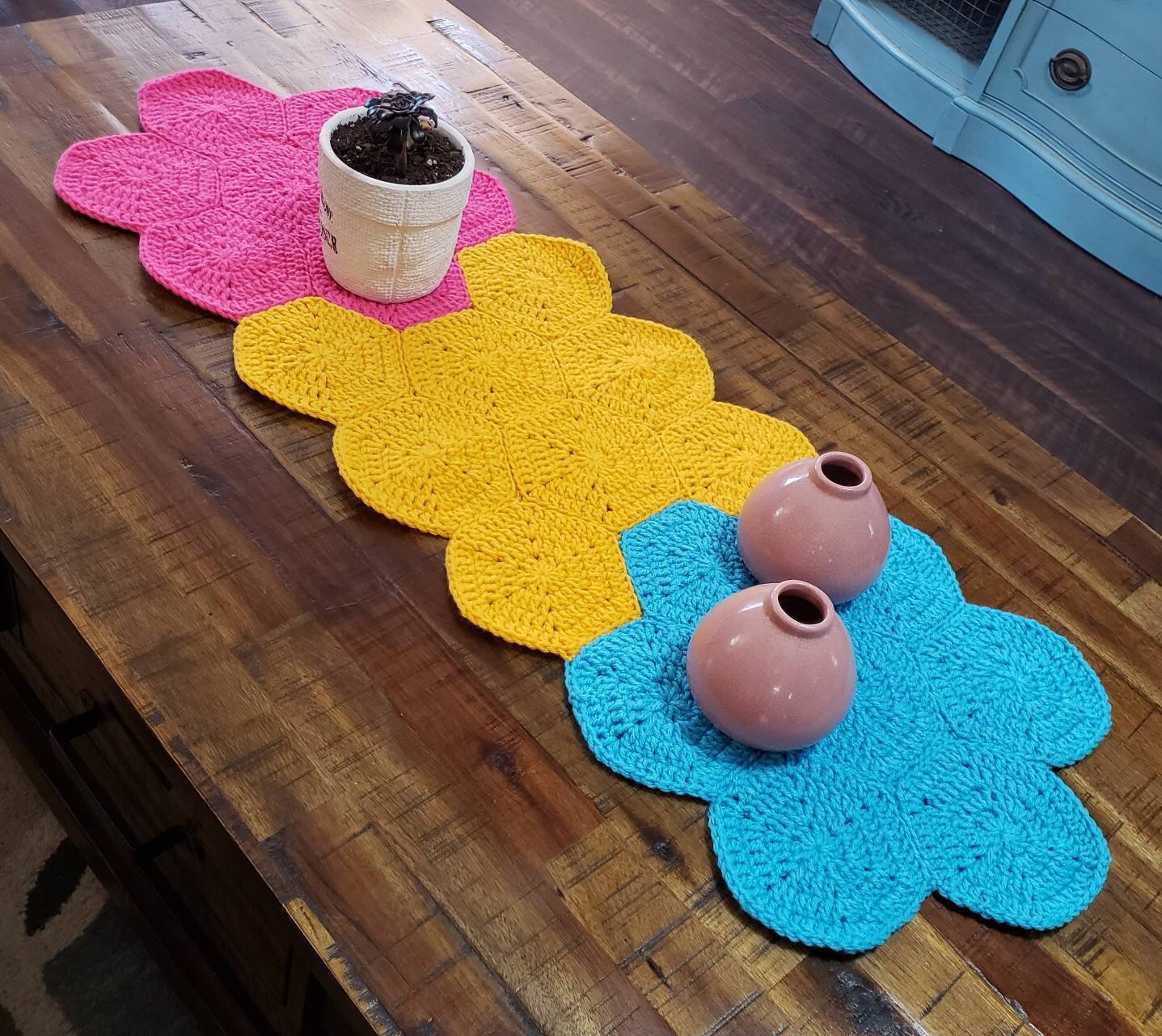 Pan-Sexual PRIDE collection handmade crochet decor table | Etsy