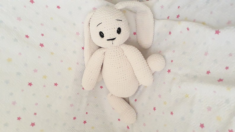 Velvet Bunny Crochet Pattern Long Eared Big Rabbit Amigurumi - Etsy