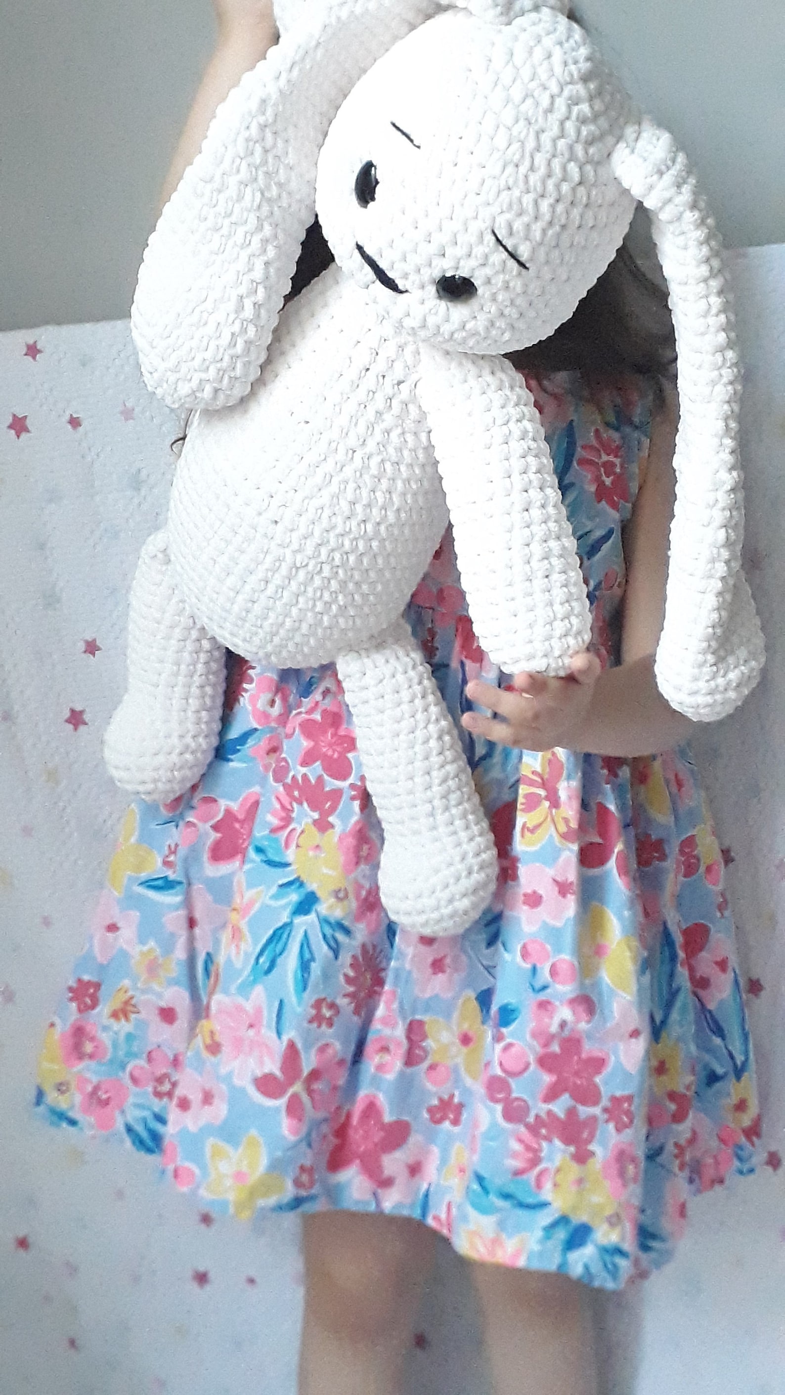 Velvet Bunny Crochet Pattern Long Eared Big Rabbit Amigurumi - Etsy