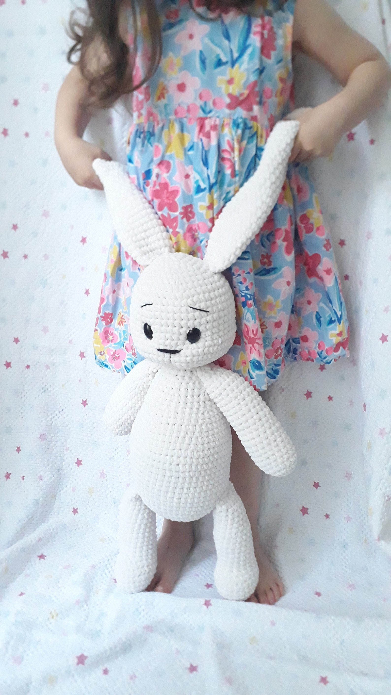 Velvet Bunny Crochet Pattern Long Eared Big Rabbit Amigurumi - Etsy