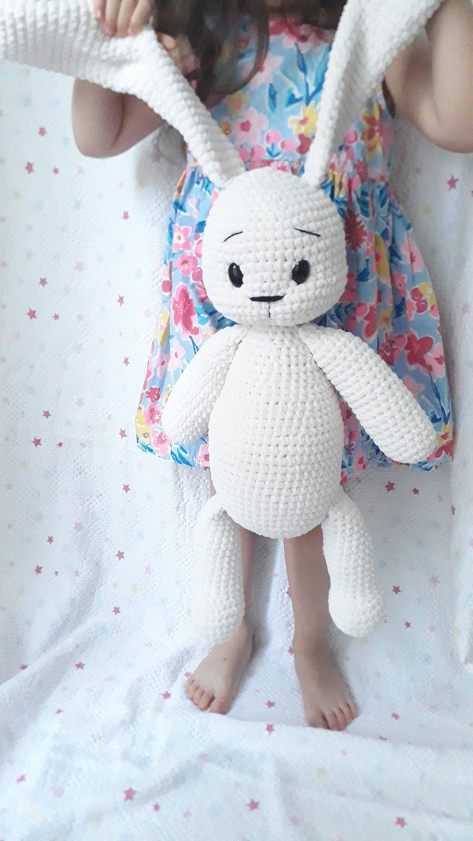 Velvet Bunny Crochet Pattern Long Eared Big Rabbit Amigurumi - Etsy