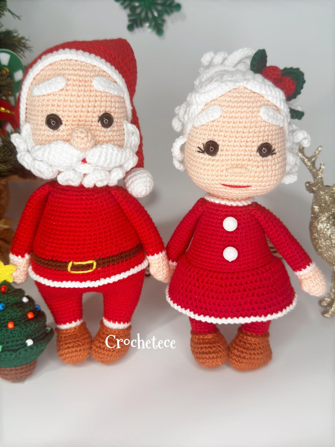 Mr and Mrs Santa Claus Crochet Pattern/ Christmas Crochet Patterns ...