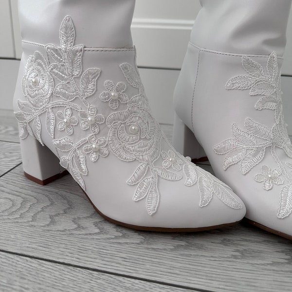Wedding Lace Boots - Etsy