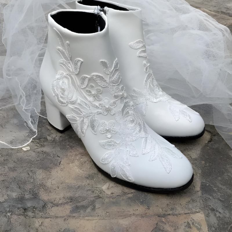 Wedding Lace Boots - Etsy