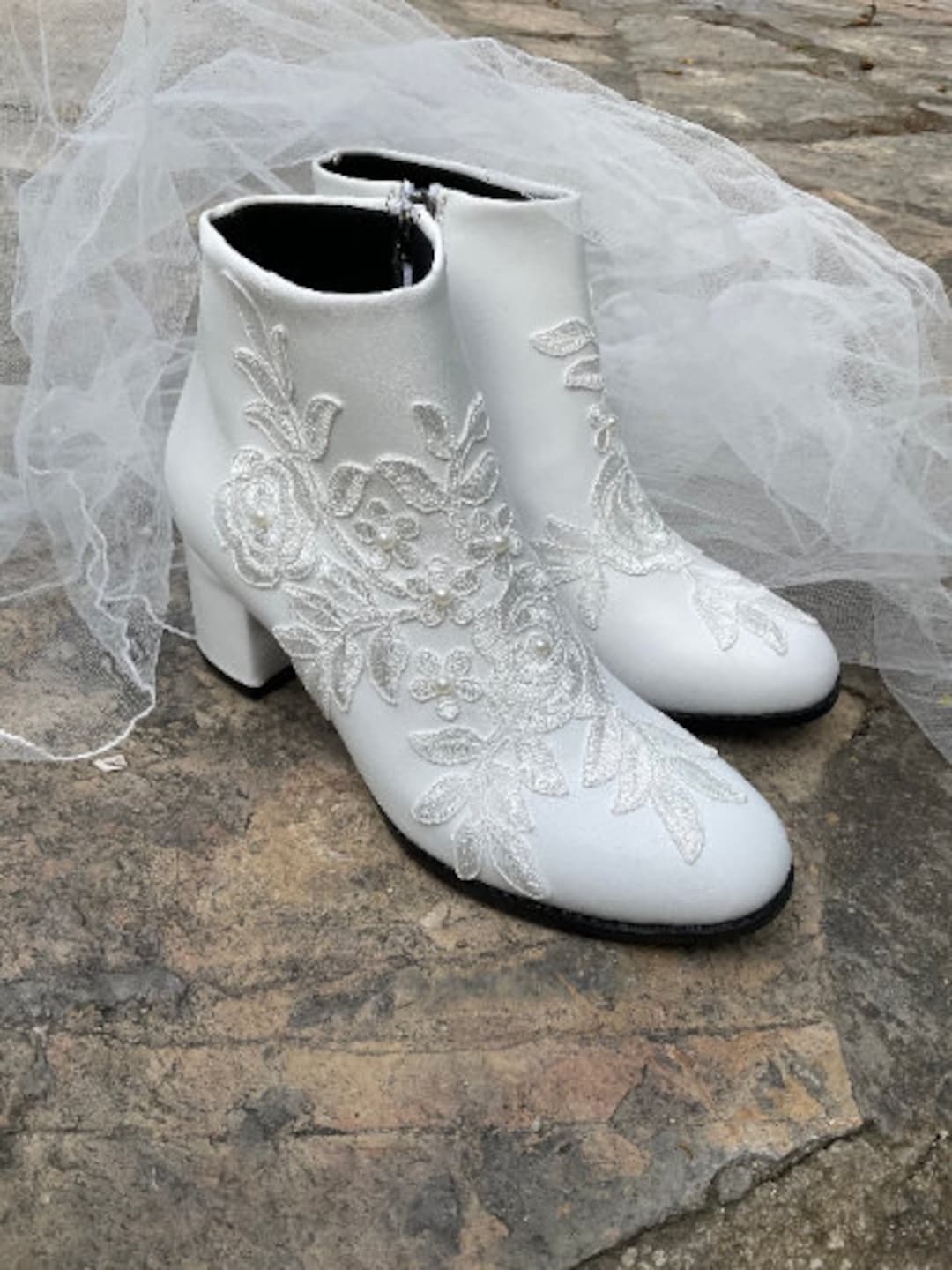 Lace Wedding Boots... Winter Wedding Boots.. Bride Lace Boots.. Wedding ...