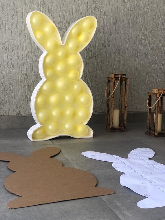Giant Rabbit Easter Bunny Balloon Sculpture Template | Etsy