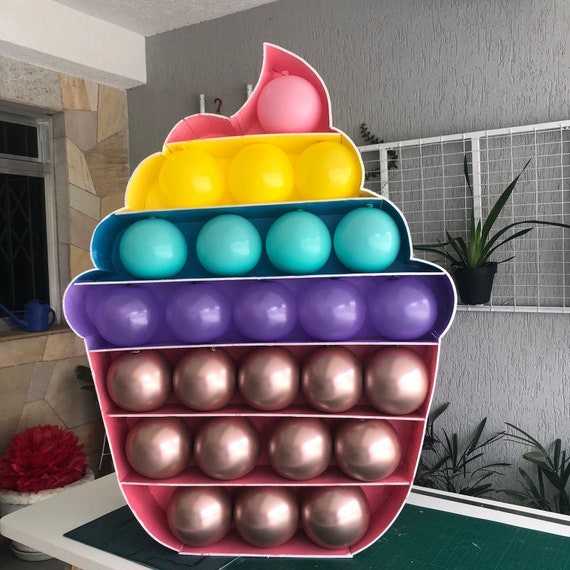 Cupcake POP IT Balloon Mosaic Template Party Cake - Etsy