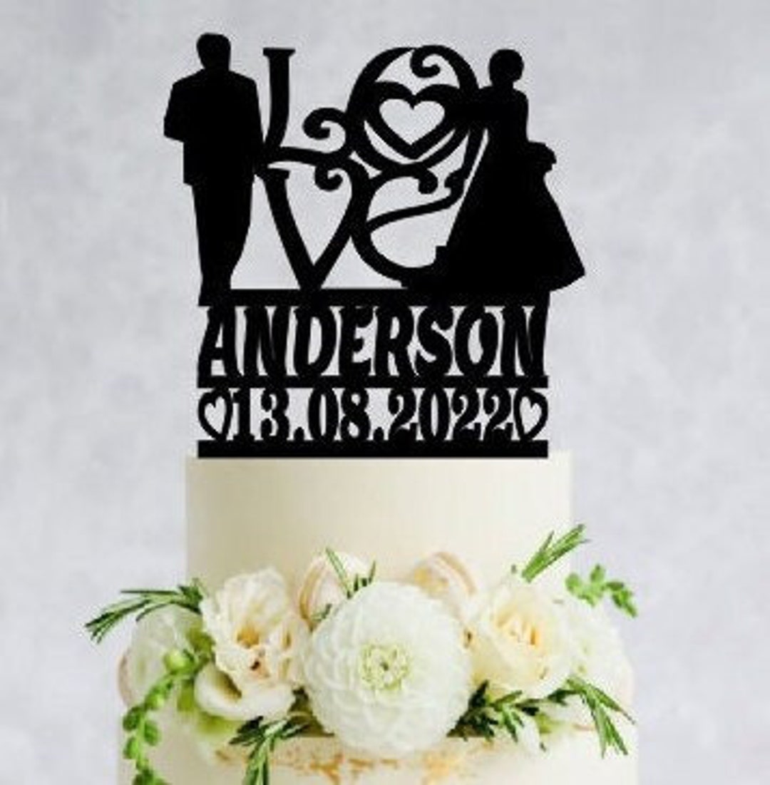Personalized Weeding Cake Topper // Cake Topper // - Etsy