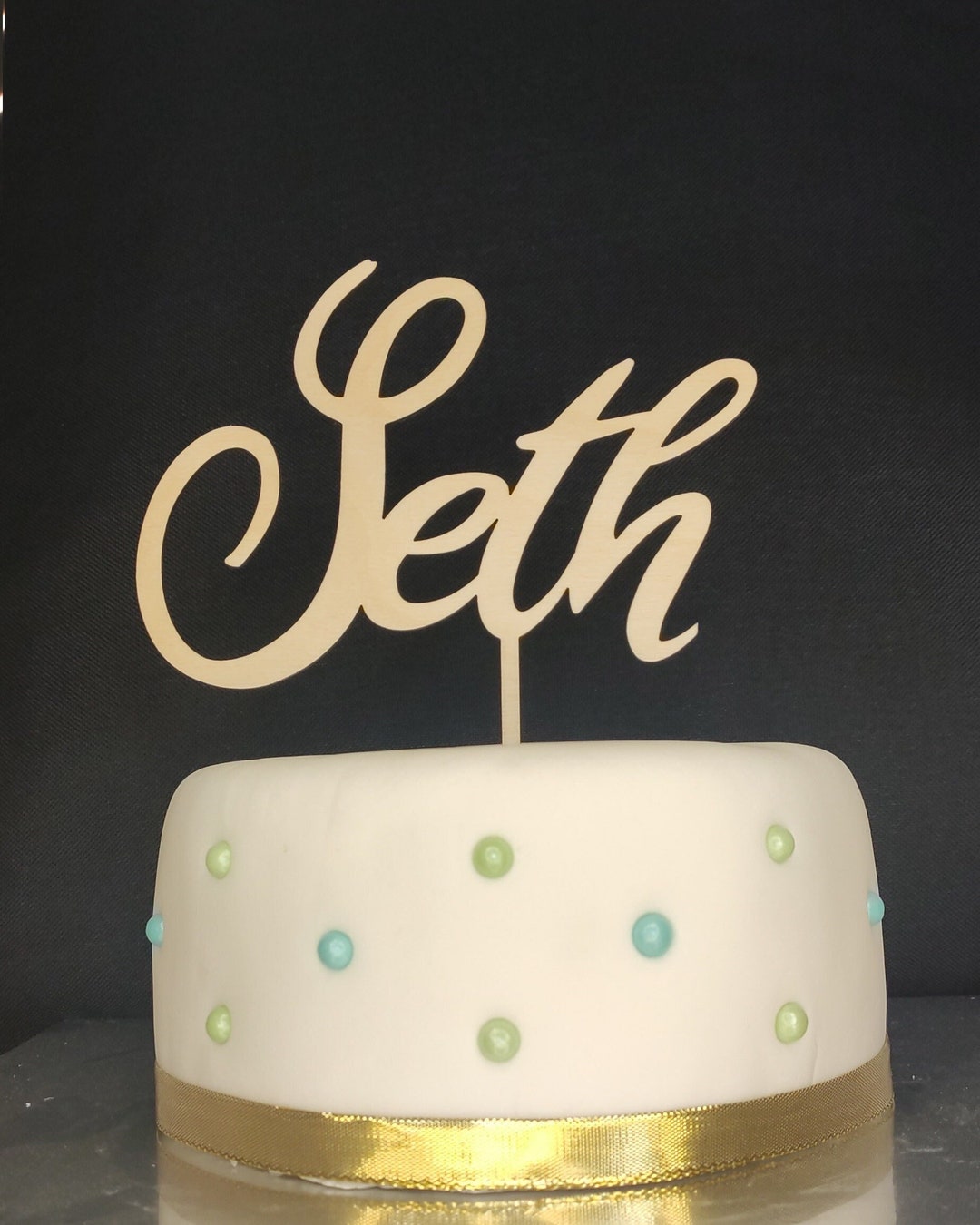 Topper de pastel de nombre personalizado // Fiesta de - Etsy México