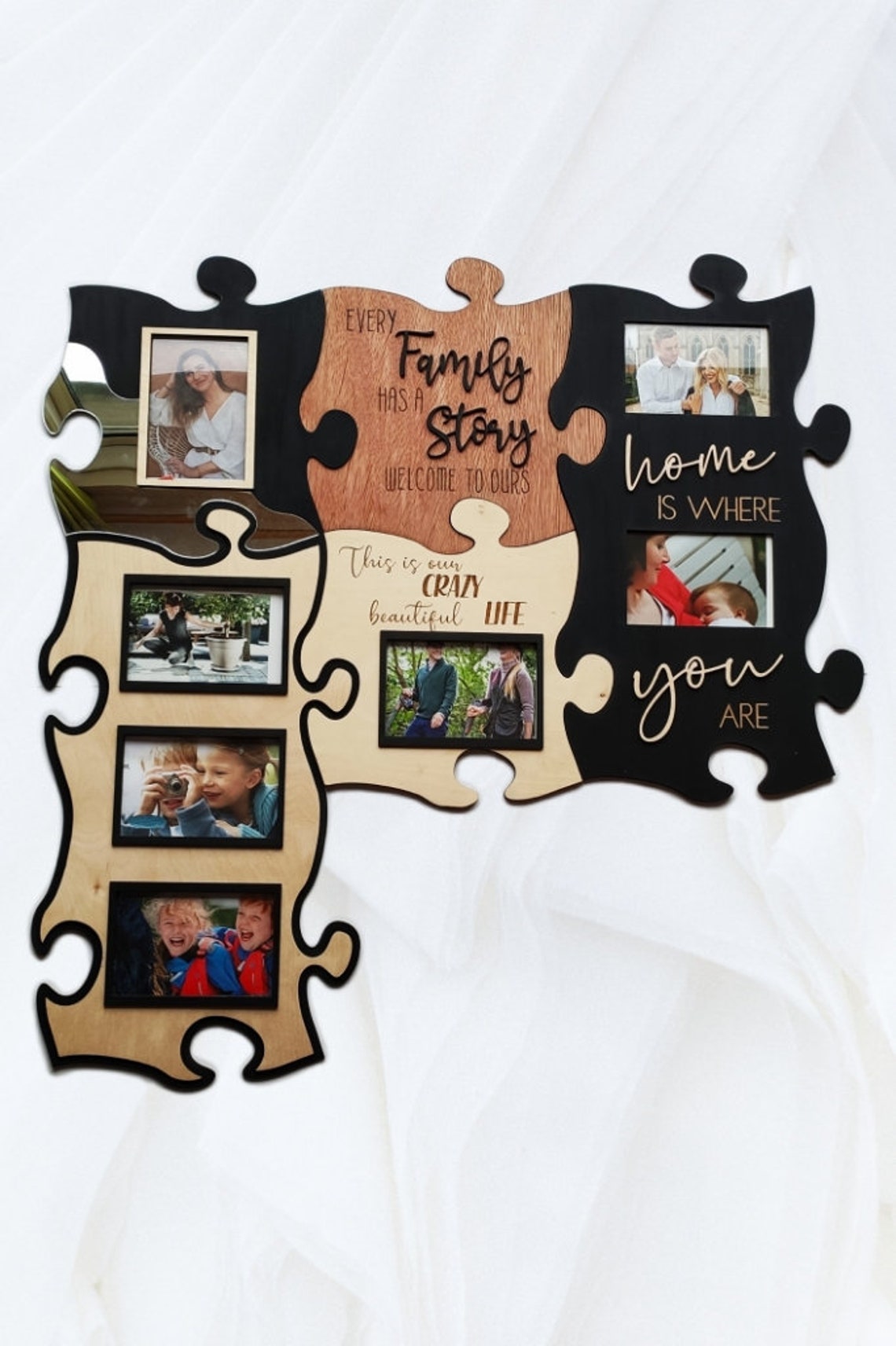 Family Puzzle Piece Photo Frame no 2 | Etsy