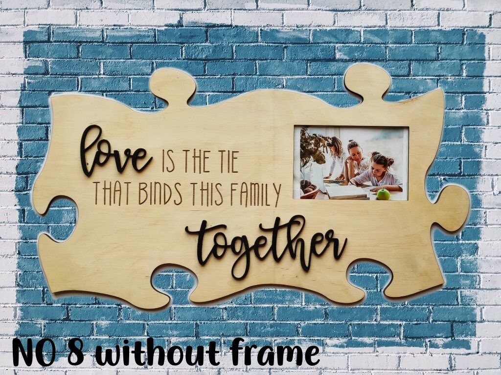 Family Puzzle Piece Photo Frame no 2 | Etsy