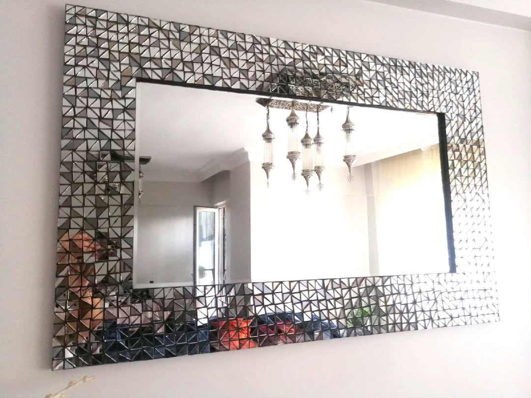 Rectangle Mosaic Mirror-mosaic Mirror Wall Decoration-hand Made-mosaic ...