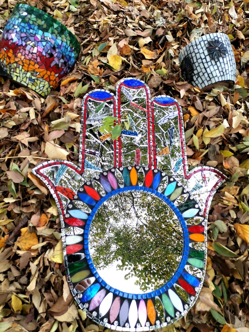Hamsa Wall Hanging,hamsa Hand Mirror,hamsa Mosaic Mirror,hamsa ...