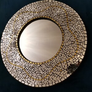 Triple Round Mosaic Mirror,mosaic Mirror for Wall,mosaic Mirror Wall ...