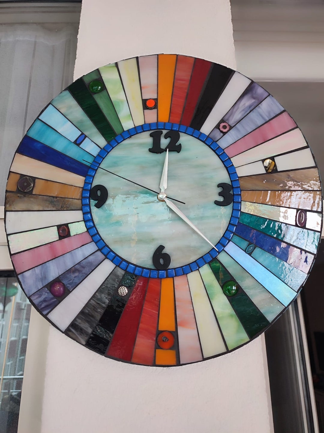 Mosaic Clock Design,clock,wall Clock,zen Flip Clock - Etsy