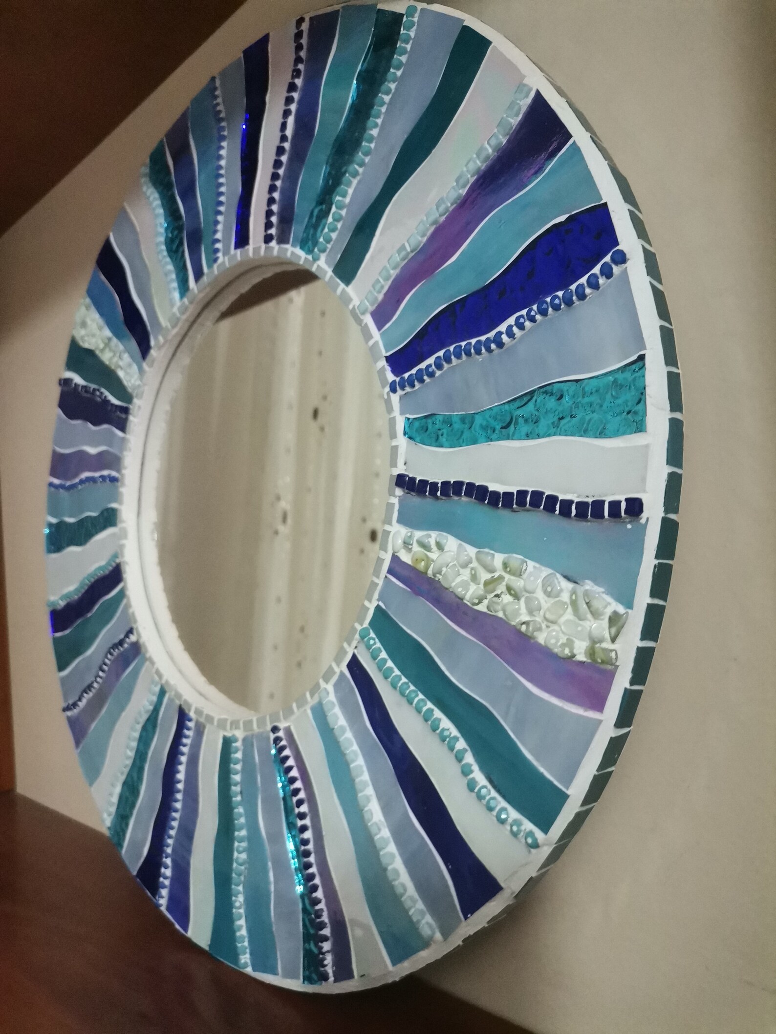 Design Tile Mirror Natural Stone Gift in It 18 Inches - Etsy