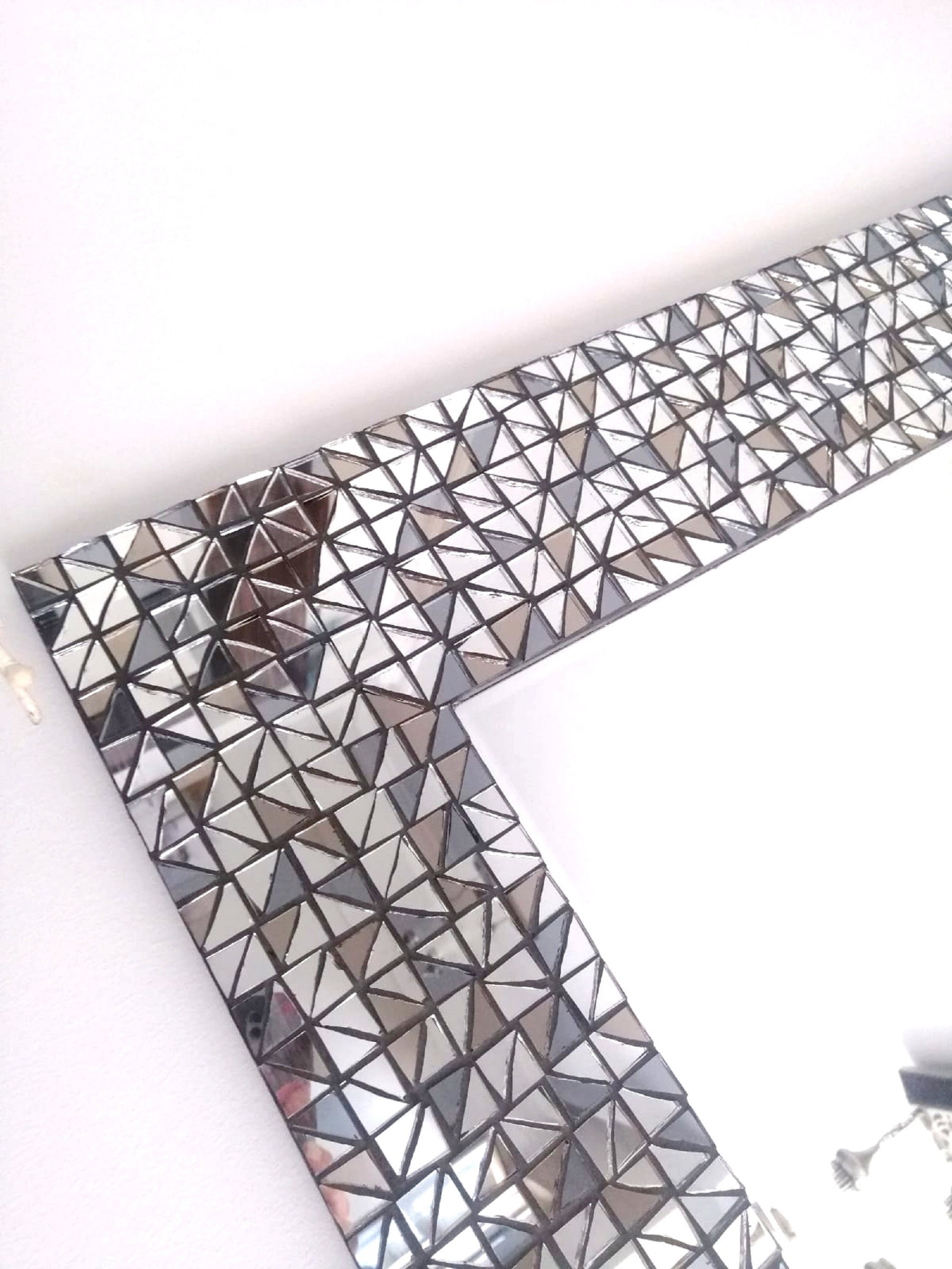 Rectangle Mosaic Mirror-mosaic Mirror Wall Decoration-hand - Etsy