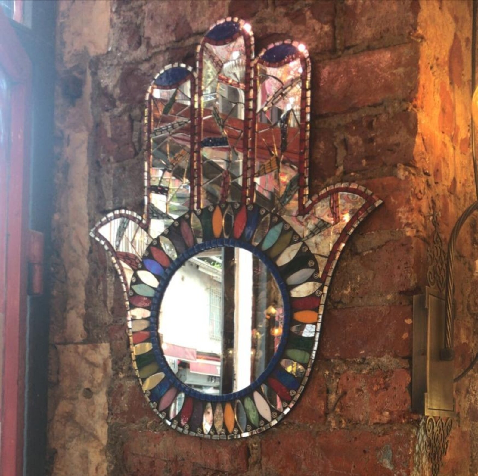 Hamsa Wall Hanging,hamsa Hand Mirror,hamsa Mosaic Mirror,hamsa ...