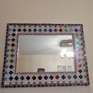 Rectangular Mosaic Mirror, Pink Mosaic Mirror, Purple Mosaic Mirror - Etsy