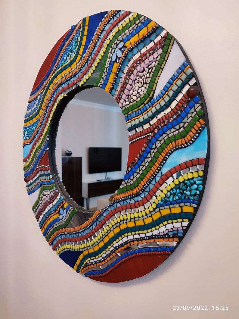 Wall Mirror Mosaic Mirror - Etsy