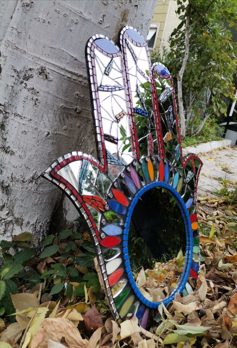 Hamsa Wall Hanging,hamsa Hand Mirror,hamsa Mosaic Mirror,hamsa ...