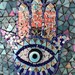 Mosaic Mirror Hamsa Mosaic Mirror Evil Eye Mosaic Mirror - Etsy
