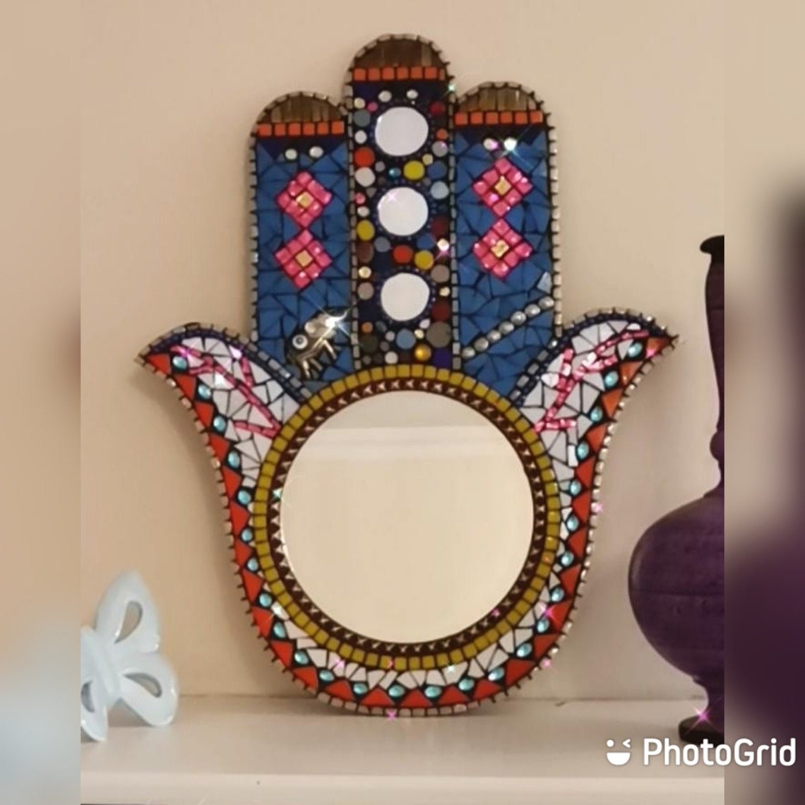 Hamsa Hand Mirrorhamsa Mosaic Mirrorhamsa Decoration - Etsy