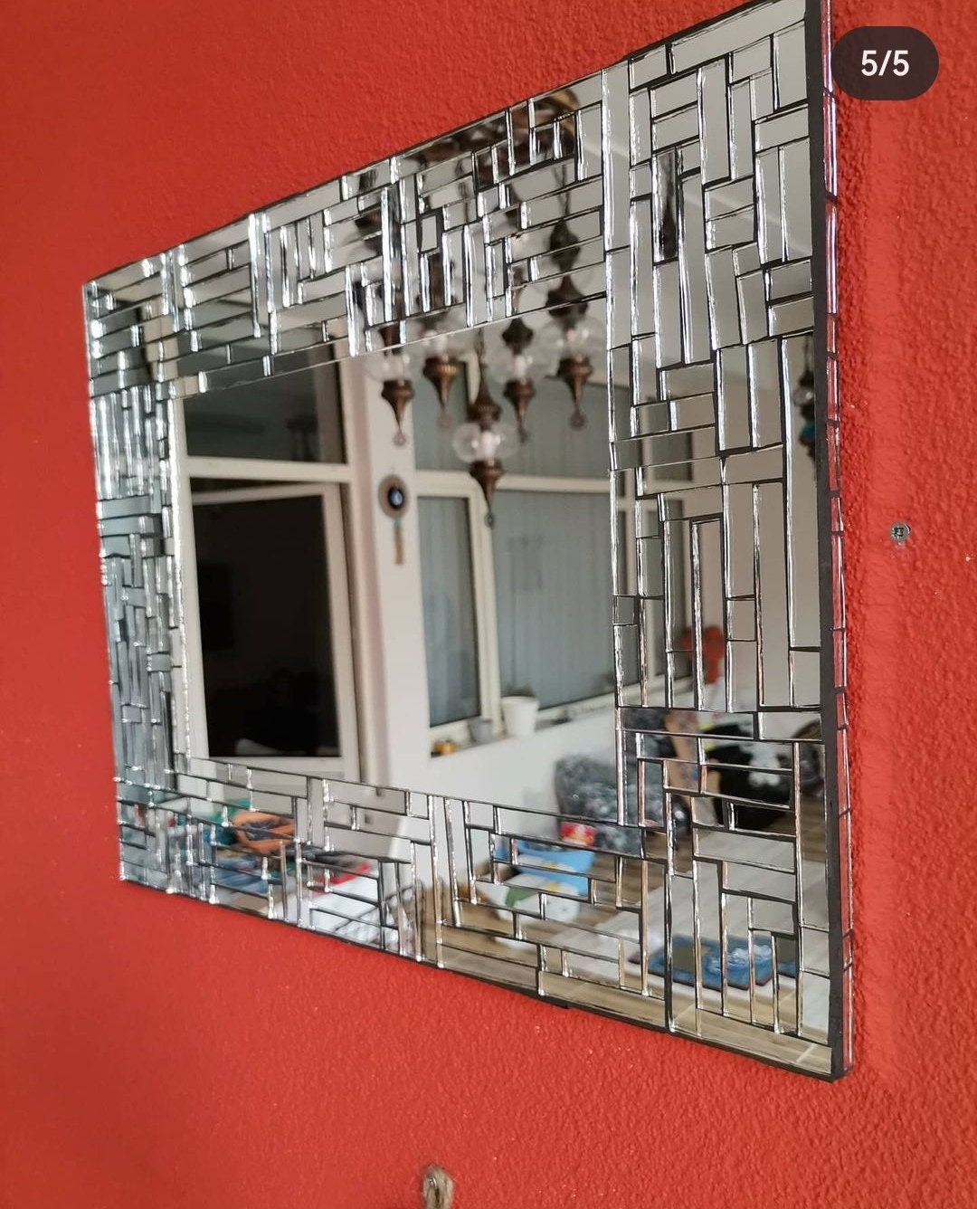 Rectangle Mosaic Mirror Mosaic Mirror Silver - Etsy