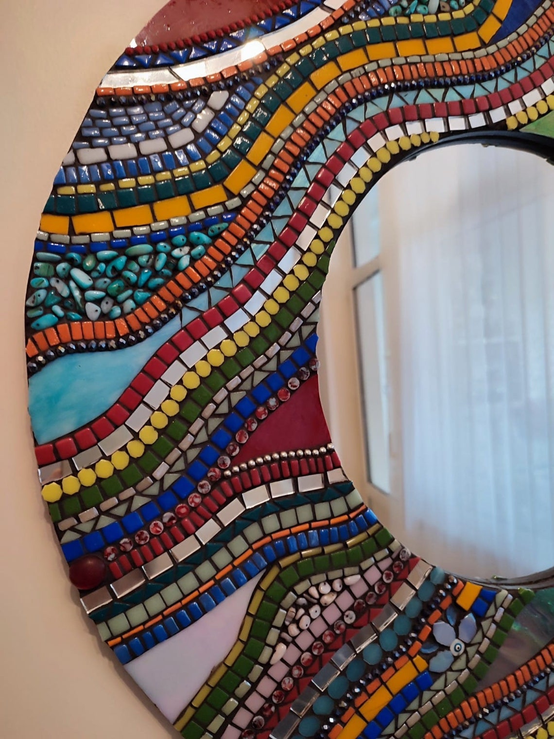 Wall Mirror Mosaic Mirror - Etsy