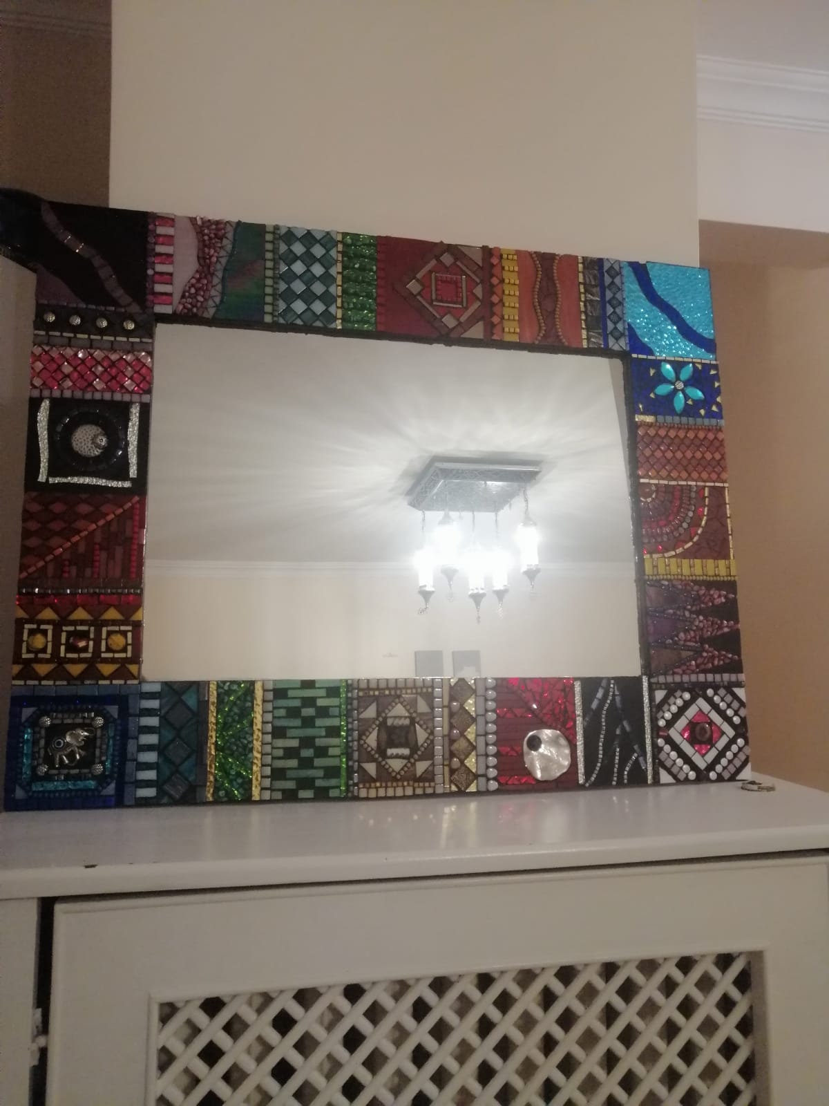 Rectangular Colorful Mosaic Mirror Handmade Desing - Etsy