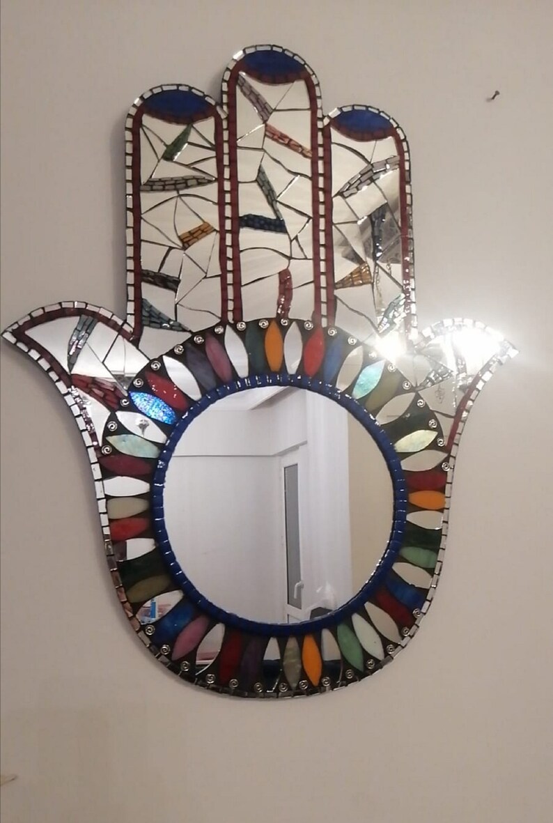 Hamsa Wall Hanging,hamsa Hand Mirror,hamsa Mosaic Mirror,hamsa ...