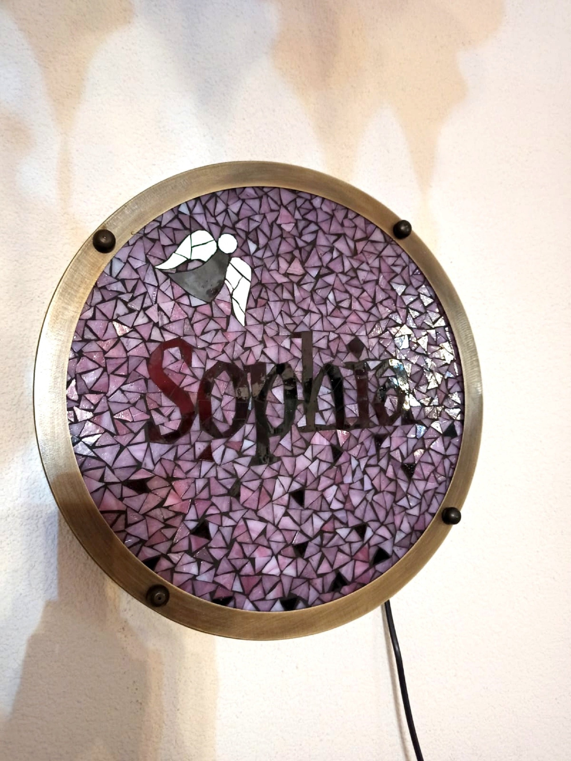 Mosaic Night Light-name Night Light-personalized Mosaic - Etsy UK
