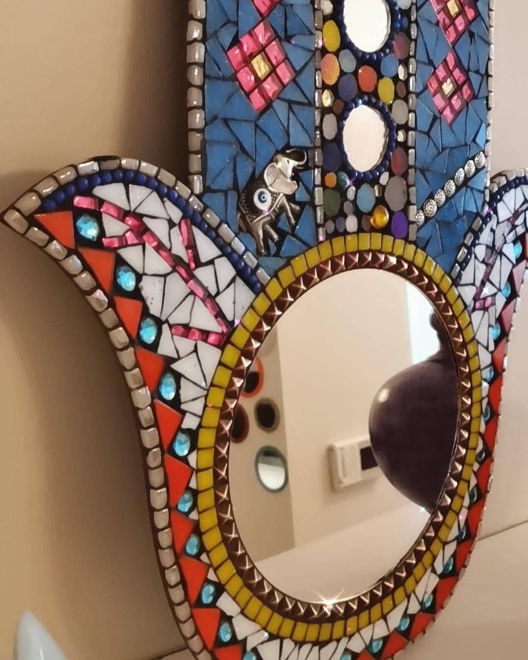 Hamsa Hand Mirrorhamsa Mosaic Mirrorhamsa Decoration - Etsy