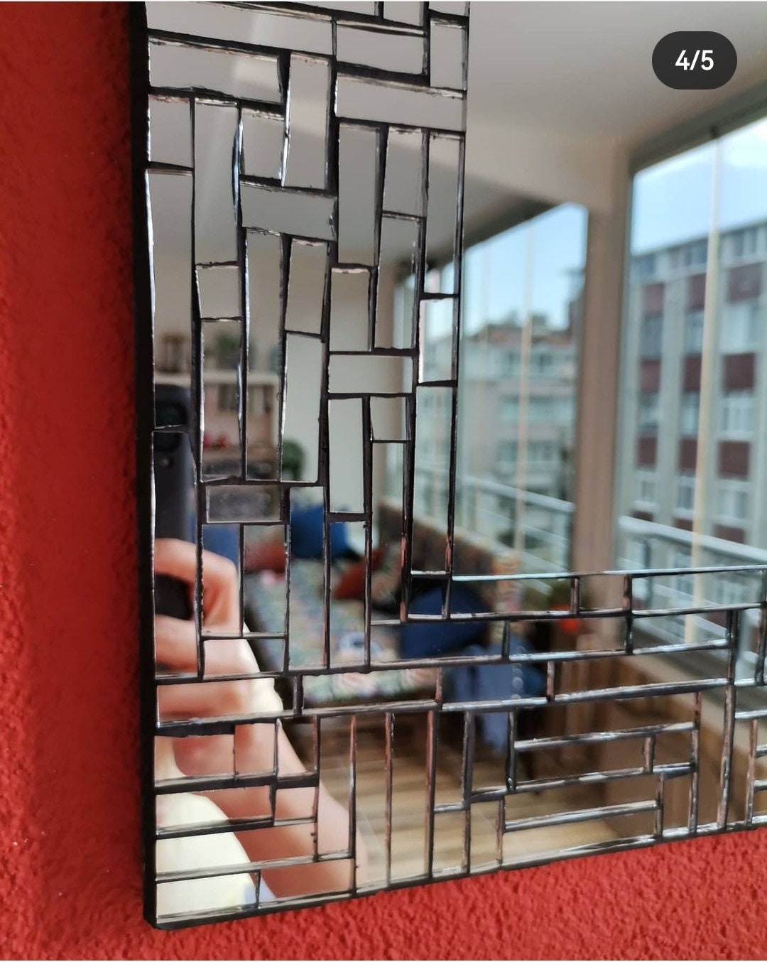 Rectangle Mosaic Mirror Mosaic Mirror Silver - Etsy