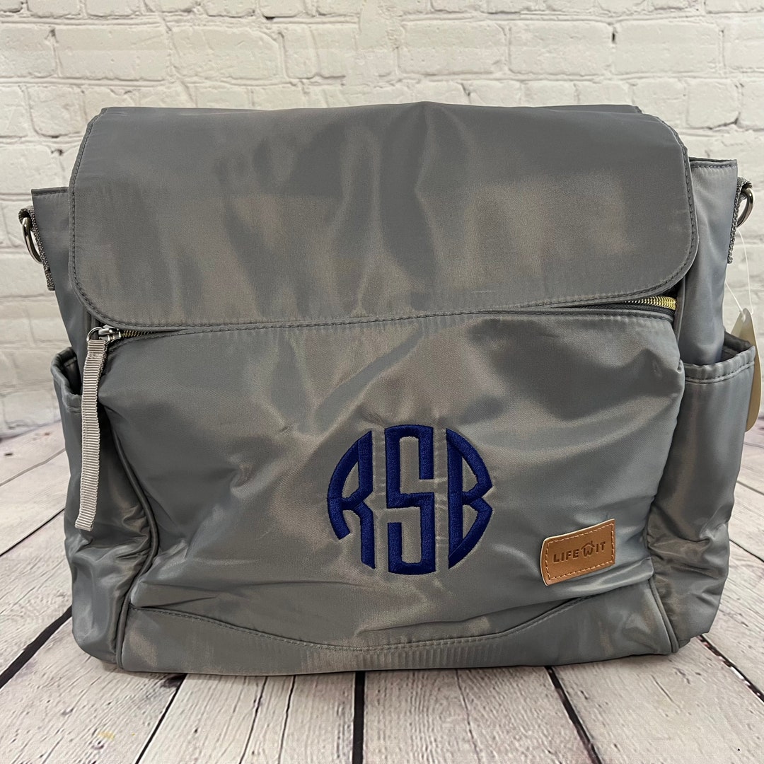 Monogrammed Diaper Bag, Personalized Messenger Diaper Bag, Monogram Bag ...