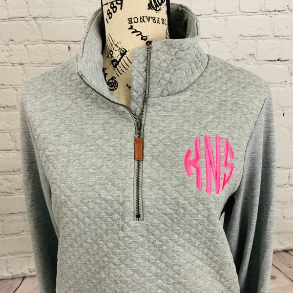 Monogrammed Quarter Zip - Etsy