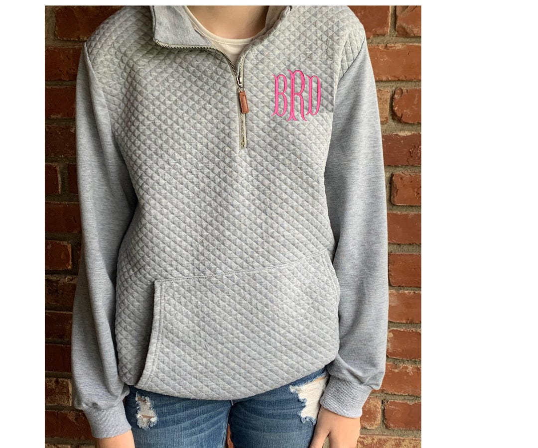 Monogram Sweatshirt, Monogram Pullover, Monogram Quarter Zip, Quarter ...