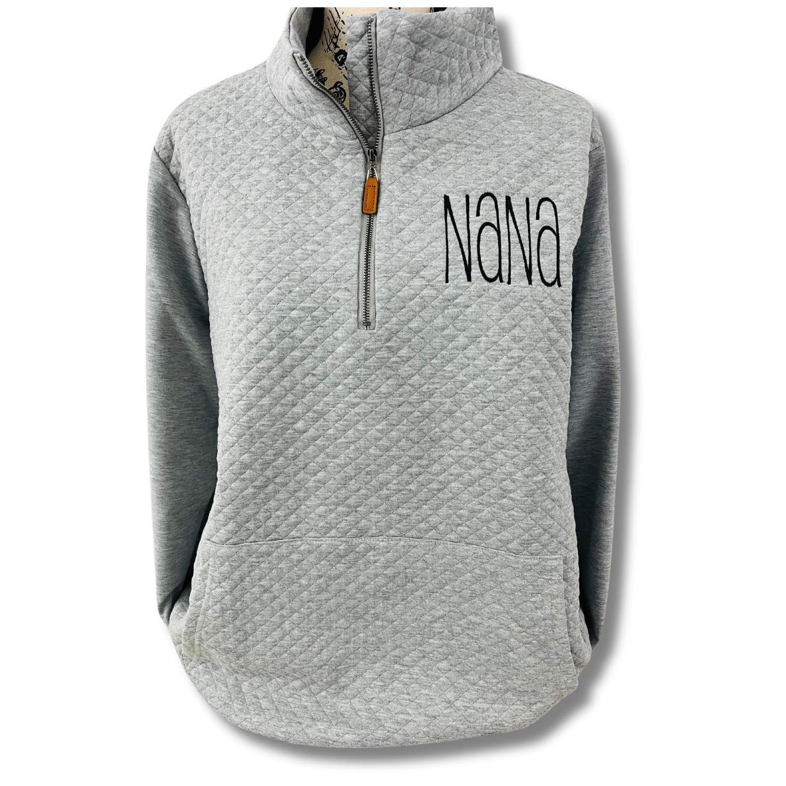Embroidered Nana Sweatshirt, Personalized Nana Quarter Zip Pullover ...