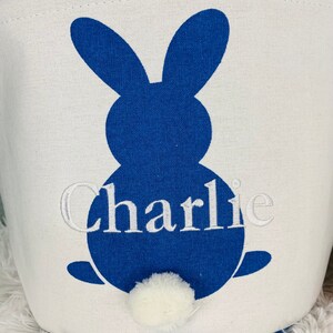Personalized Easter Bunny Baskets, Monogrammed Easter Basket, Embroidered Easter Bucket, Kids ...
