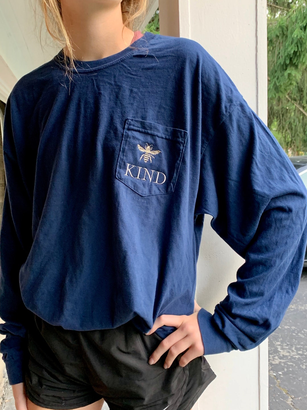 Long Sleeve Comfort Colors Pocket Tee, Monogrammed Long Sleeve ...