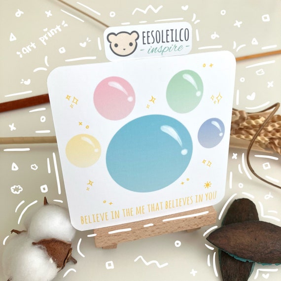 Believe in the Me That Believes in You Mini Art Print // - Etsy