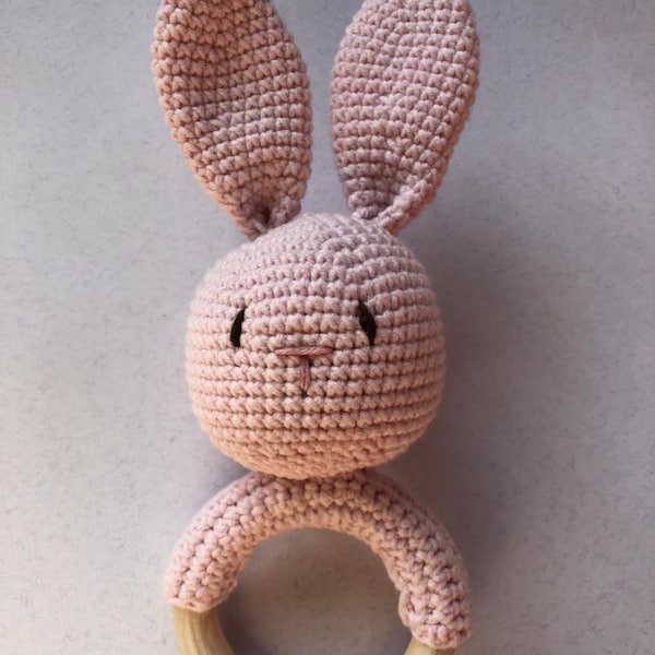 Bunny Rattle - Etsy