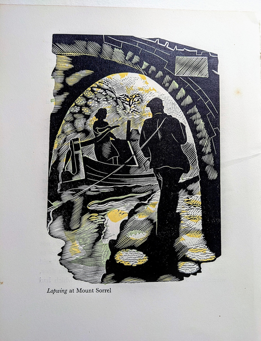 1950 John O' Connor Wood Engraving Linocut Printed From Original Blocks "lapwing at Mount Sorrel ...