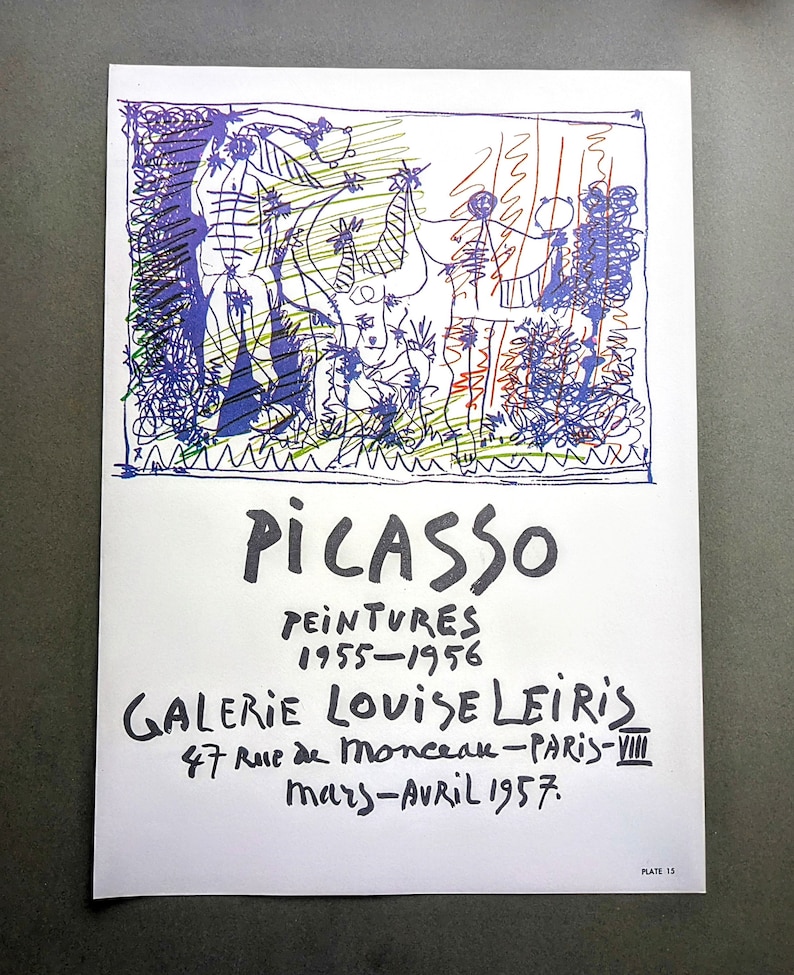 1957 Pablo Picasso - Exhibition Poster -galerie Louise Leiris - Lithograph - Show Announcement ...